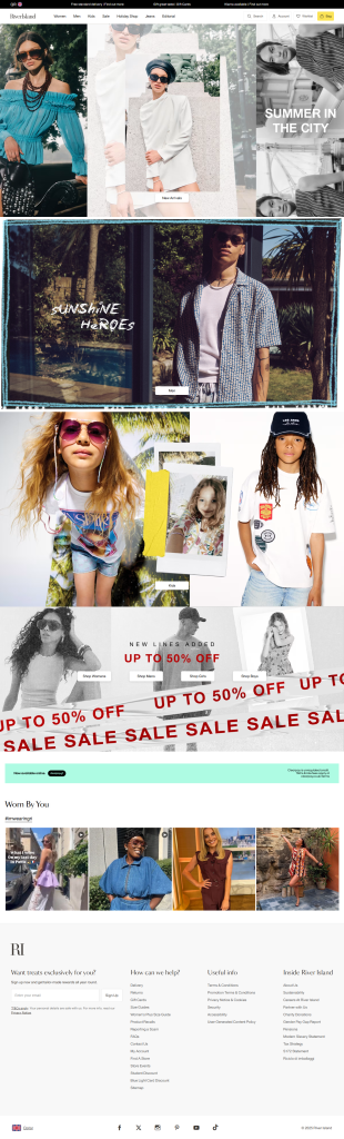 River Island Web Development - Aamal Technology Solutions